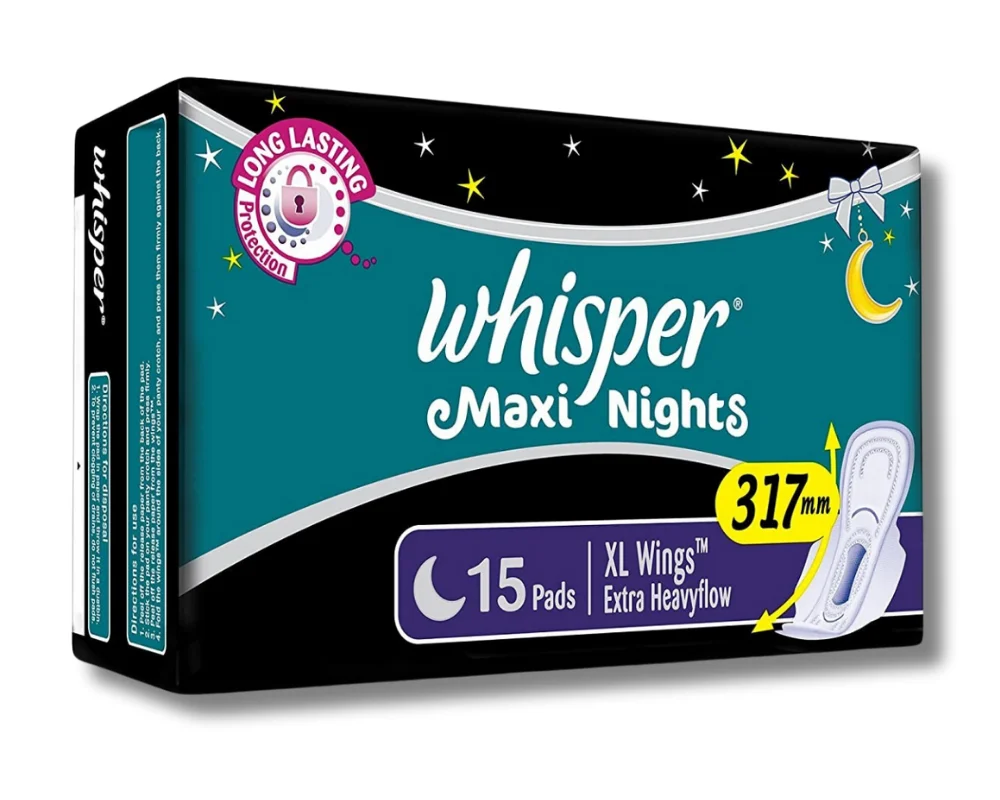 Shop Whisper Maxi Nights Wings 15Pads at Shwapno.com | Shwapno Online ...