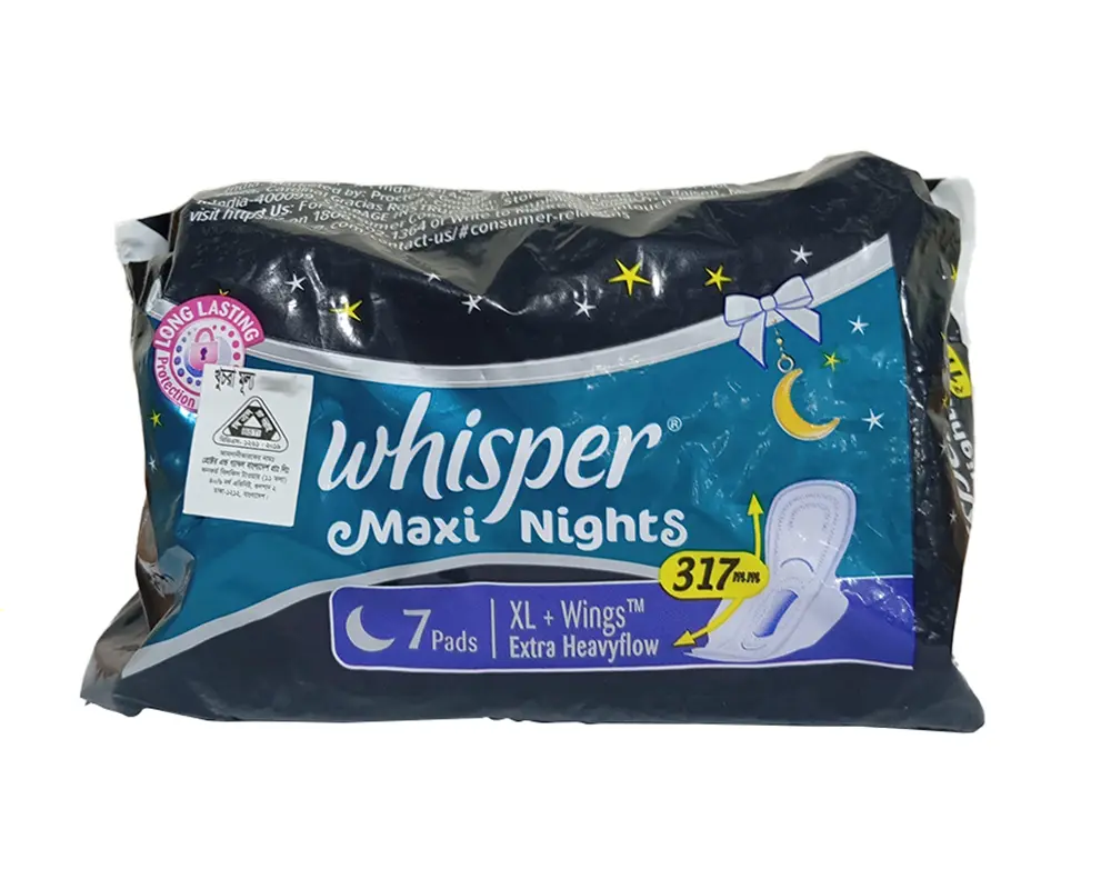 Shop Whisper Maxi Nights Wings 7 Pad at Shwapno.com | Shwapno Online ...
