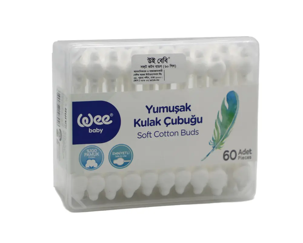 Shop Wee Baby Soft Cotton Buds 60Pcs Turkey at Shwapno.com | Shwapno ...