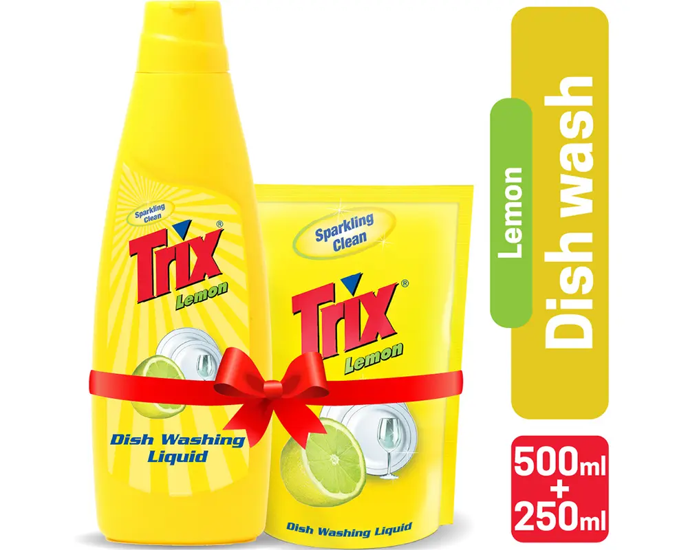 Shop Trix Dishwashing Liquid 500ml Bottle and 250ml Refill Combo at ...