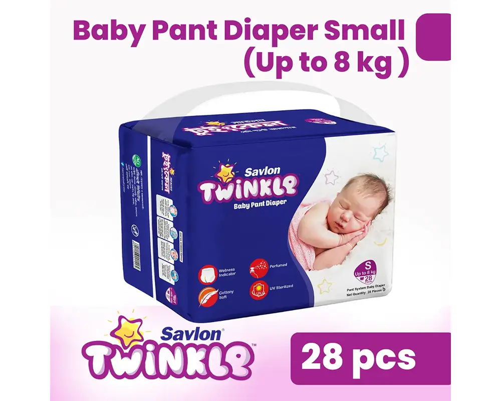 Shop Savlon Twinkle Baby Pant Diaper S 28Pcs at Shwapno.com | ঢাকা ...