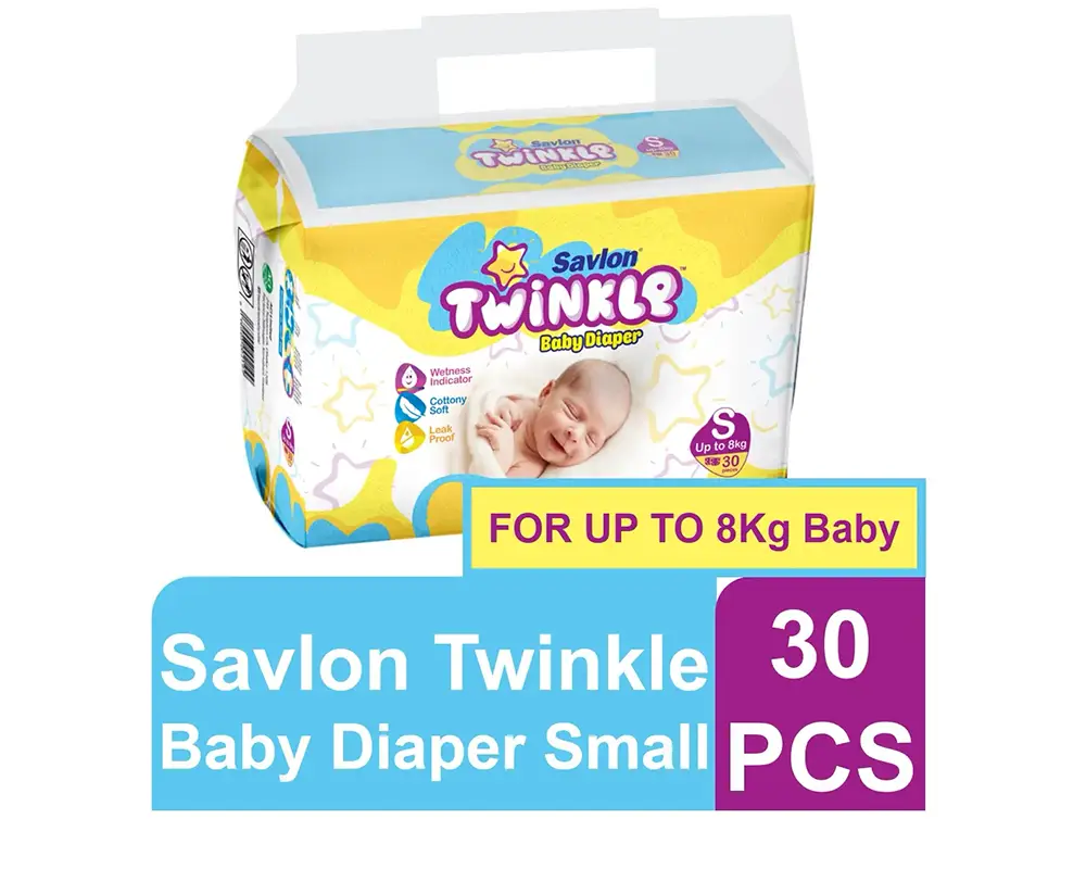 Shop Savlon Twinkle Baby Diaper S 30Pcs (Upto-8) at Shwapno.com ...