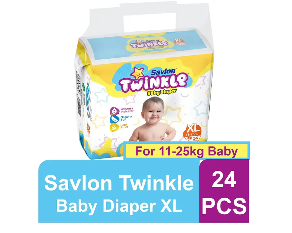 Shop Savlon Twinkle Baby Diaper XL(11-25k)24p at Shwapno.com | Shwapno ...