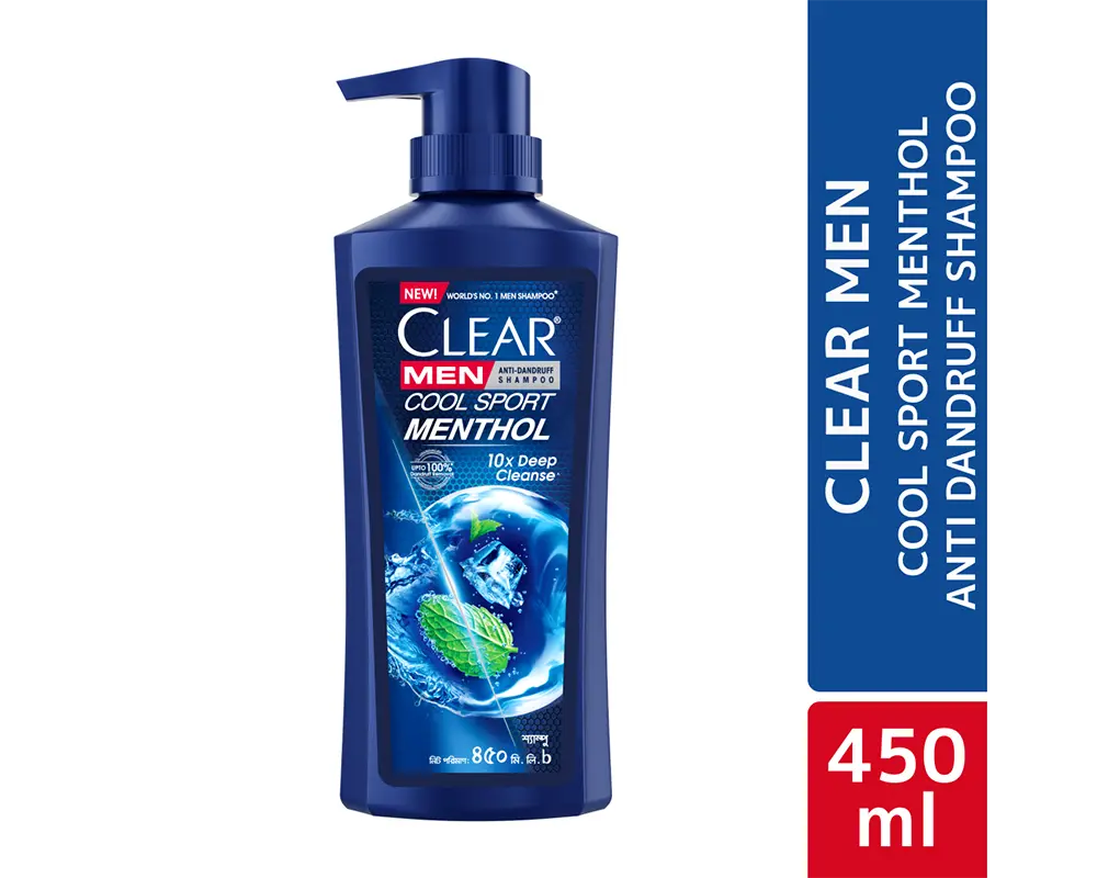 Shop Clear Men Cool Sport Menthol Shampoo 450ml at Shwapno.com ...
