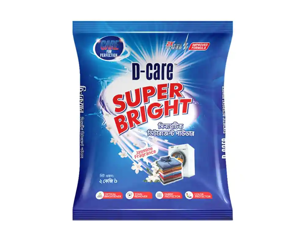 Shop D-Care Super Bright Detergent Powder 2kg at Shwapno.com | Shwapno ...