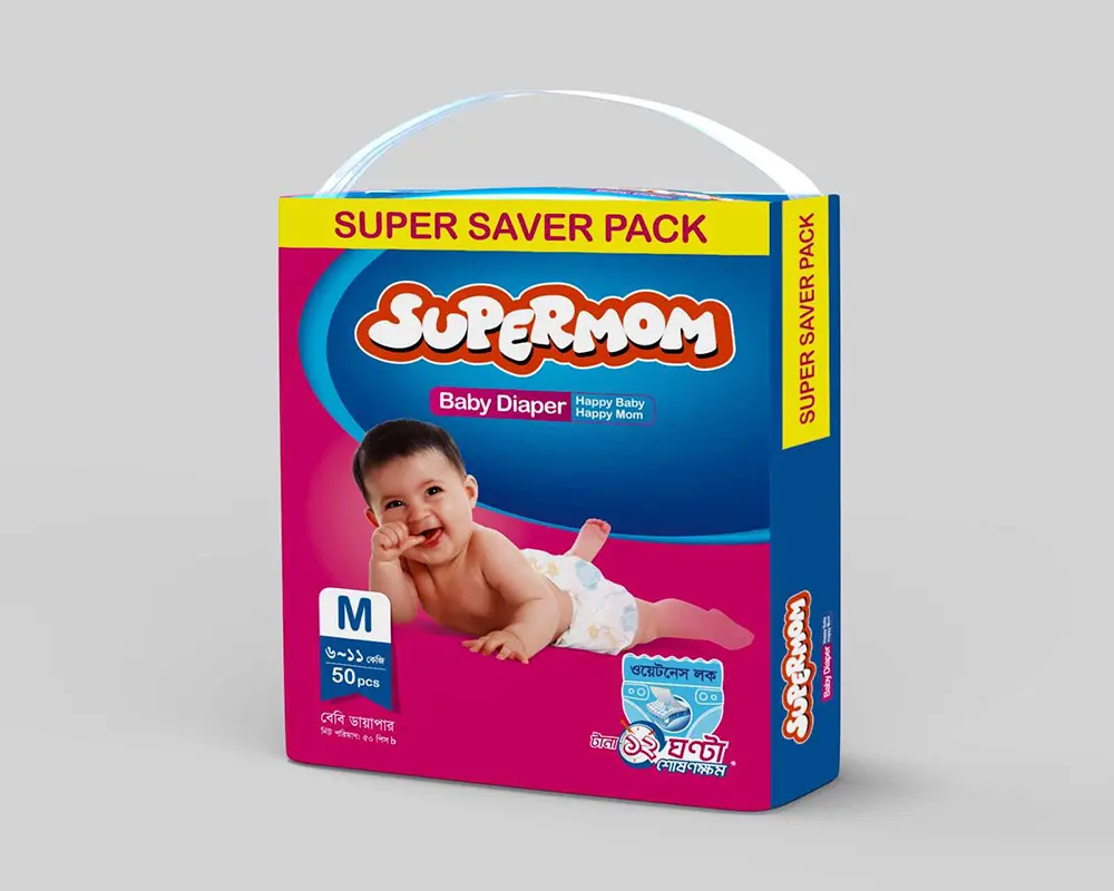Shop Supermom Baby Diaper Medium 50Pcs at Shwapno.com | Shwapno Online ...