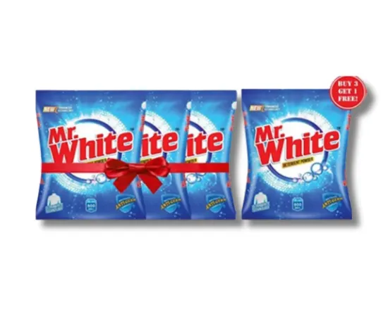 Shop Mr. White Detergent Powder 500gm (Buy3 Get1 Free) at Shwapno.com ...