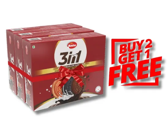 Shop CBL Munchee 3in1 Assorted Cream Biscuit 150gm (Buy2 Get1 Free) at ...