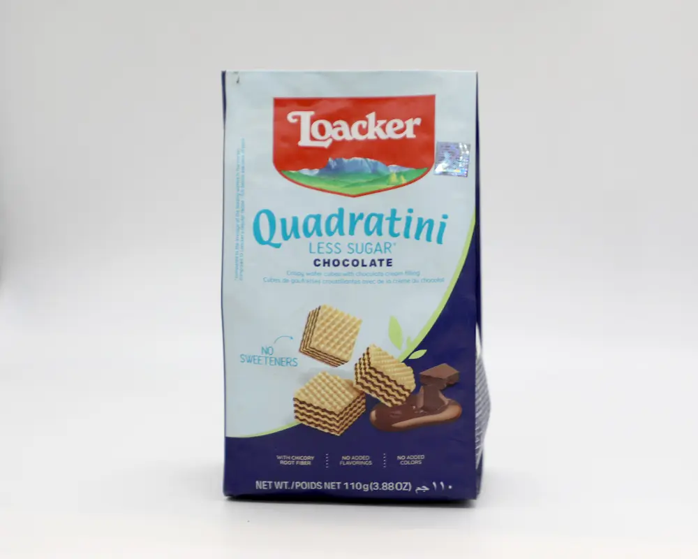 Shop Loacker Quadratini Less Sugar Chocolate Wafer 110gm at Shwapno.com ...