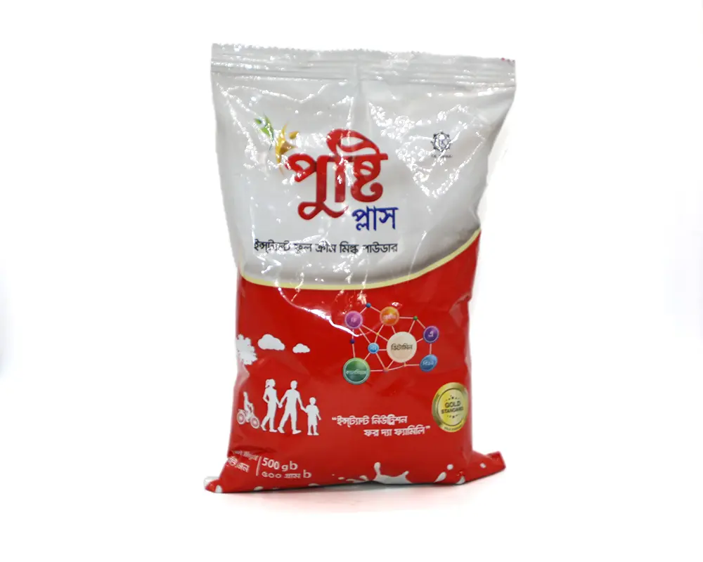 Shop Pusti Plus Instant Full Cream Milk Powder 500gm at Shwapno.com ...