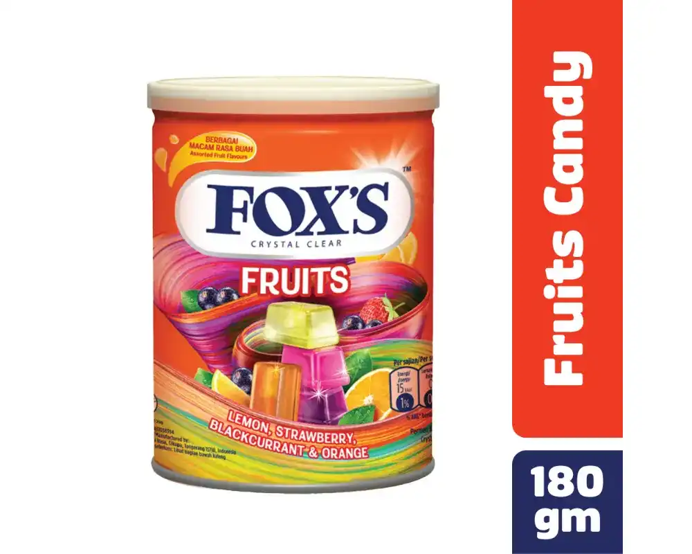 Shop Fox's Crystal Clear Fruits Candy 180gm at Shwapno.com | Shwapno ...