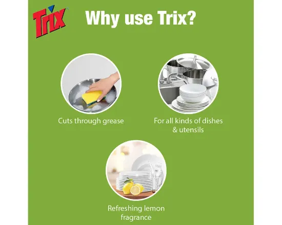 Shop Trix Dishwashing Liquid 500ml Bottle and 250ml Refill Combo at ...