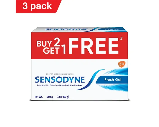 Shop Sensodyne Fresh Gel Toothpaste 150gm (Buy2 Get1 Free) at Shwapno ...