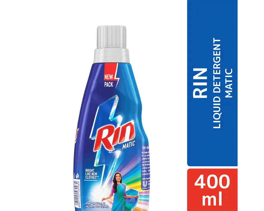 Rin Detergent Logo RIN Detergent Liquid 430Millilitres, Pack Of 1